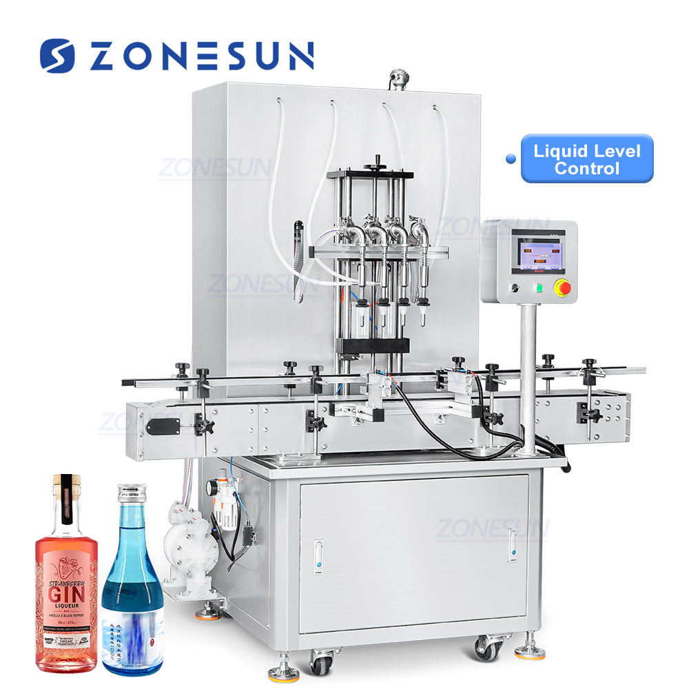 Sake Beverage Liquor Spirits Liquid Level Overflow Filling Machine Packaging Equipment For Vodka ...