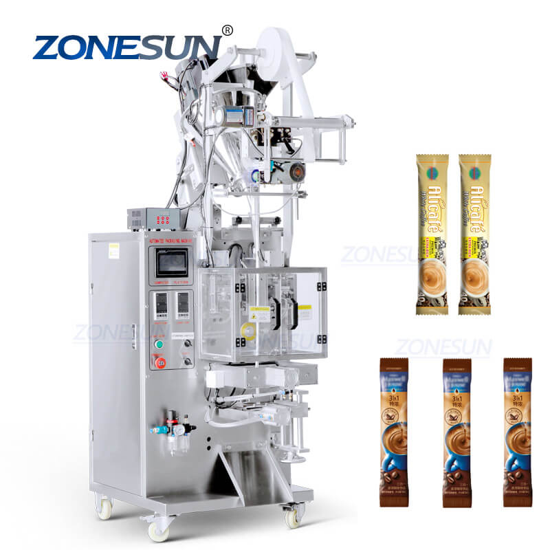 인스턴트 음료 분말 Sachet 파우치 백 사이드 Vffs 포장 기계 단백질 분말을 위한 자동 필링 밀봉 기계 Zonesun