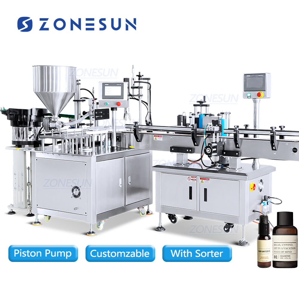 Monoblock Skincare Serum Moisturizer Cream Filling Capping Machine With Labeler Production Line ...
