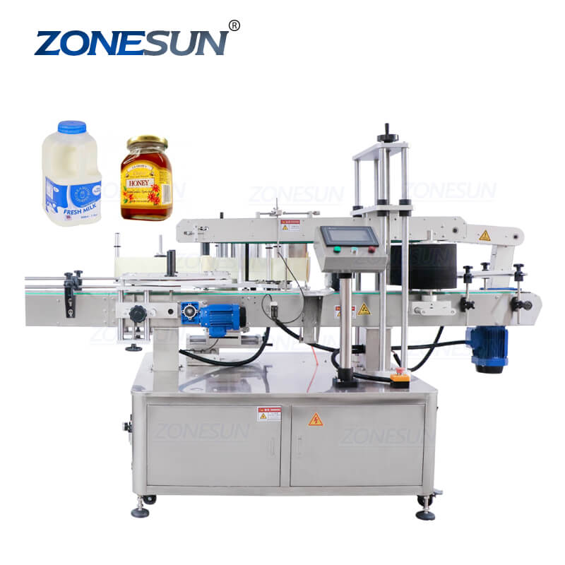 ZONESUN ZS-TB600T Three Side Automatic Flat Perfume Milk Bottle Labeli – ZONESUN TECHNOLOGY LIMITED