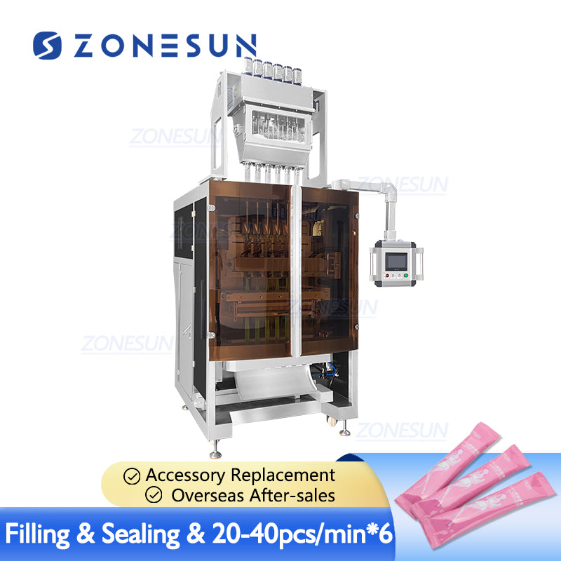 Automatic 6 Lane Dry Powder Sachets Packaging Machine-ZONESUN