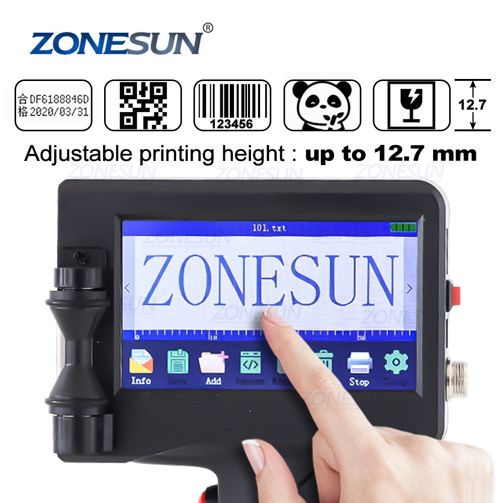Handheld Intelligent Barcode QR Code Inkjet Coding Machine For Food ...