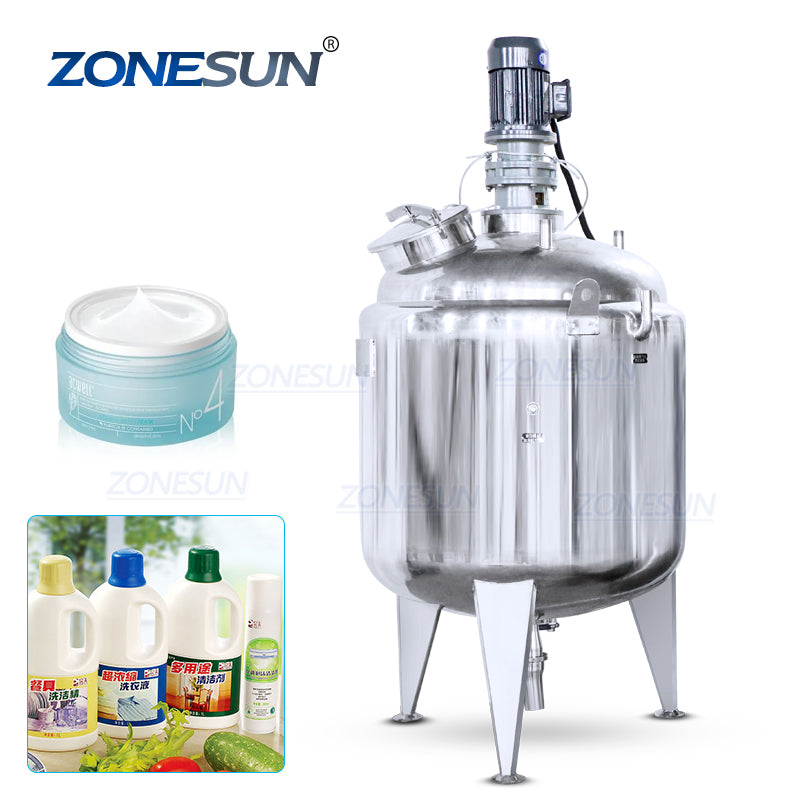 100L-5000L Cosmetic Cream Chemical Liquid Heated Storage Mixing Tank ...