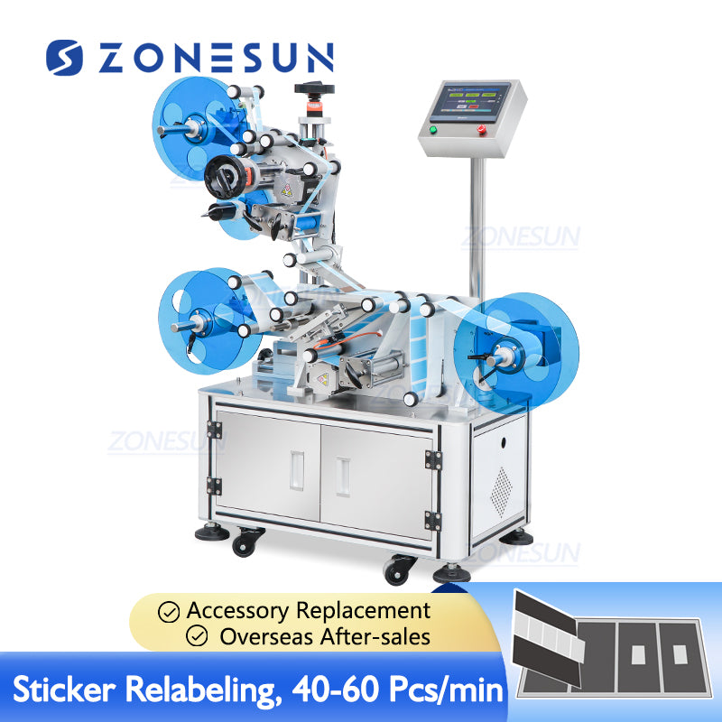 Automatic Top Side Sticker Rewinding Relabeling Machine-ZONESUN