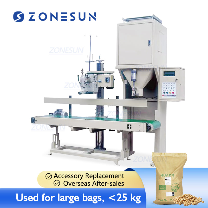 Corn Kernels Fish Feed Large Capacity Bags Filling Sewing Machine-ZONESUN