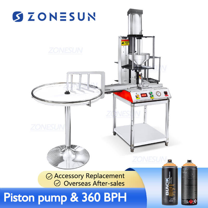 Aerosol Filler | ZS-AQF1 Tabletop Aerosol Spray Can Filling Machine