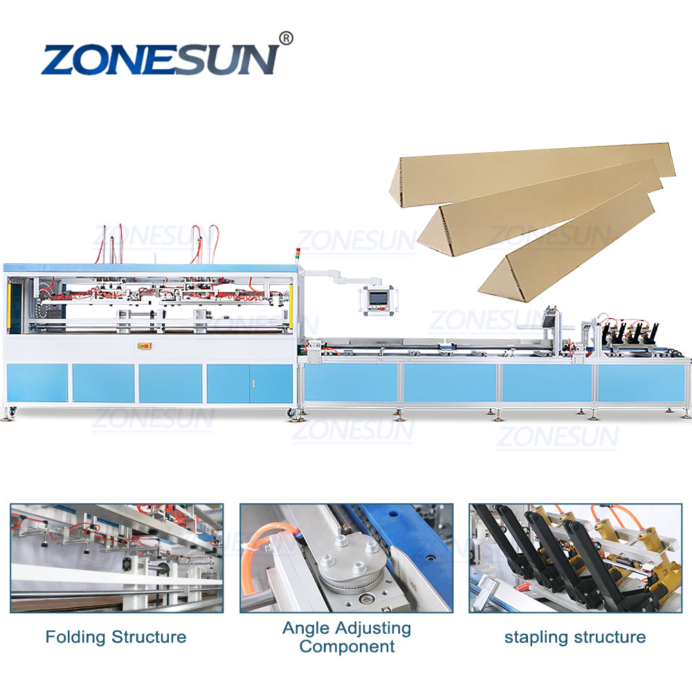 Automatic Triangular Postal Tube Cardboard Boxes Paper Carton Forming ...