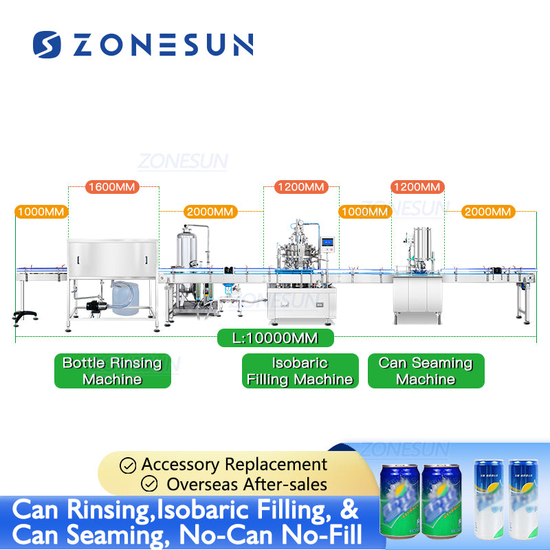 ZS-FAL180A11 Carbonated Drinks Can Filling Production Line