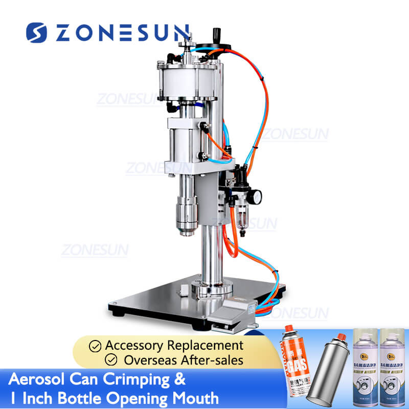 Aerosol Can Capper | ZS-YG25Q Sunscreen Spray Crimping Machine