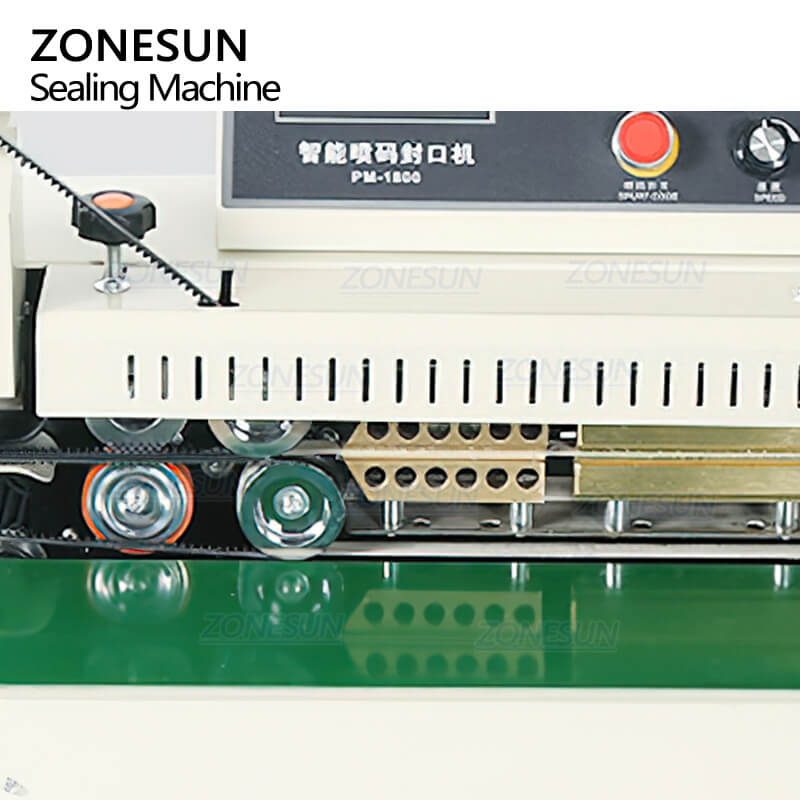 Horizontal Continuous Plastic Bag Sealing Machine With Inkjet Coder For ...