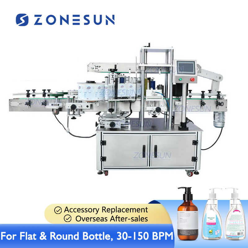 Labeling Machine | ZS-TB300Z Automatic Square & Round Bottle Labeler ...