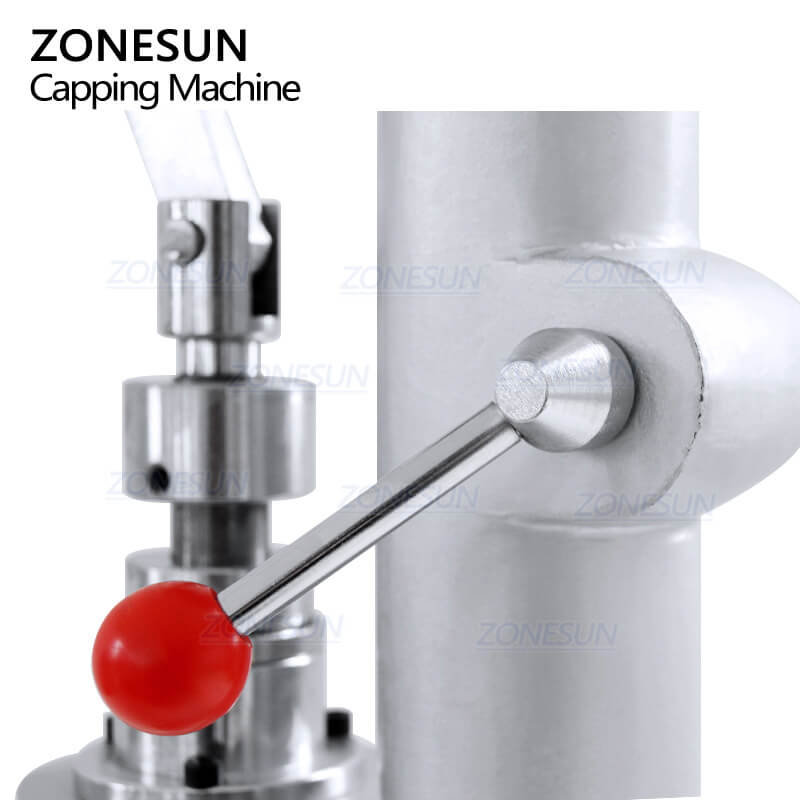 Manual Metal Aluminum Tin Aerosol Spray Paint Cans Crimping Machine