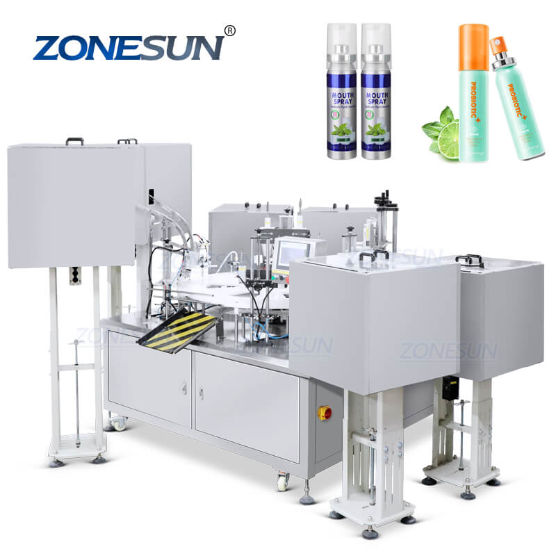 Automatic Mouth Refresher Vial Spray Cap Filling Crimping Machine