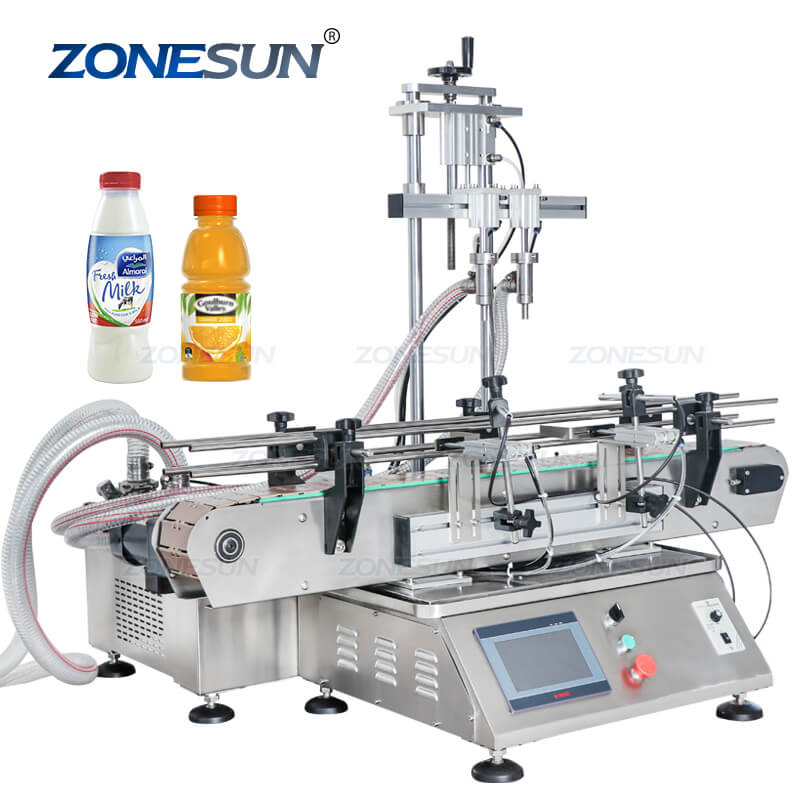 Piston Pump Filling Machine for SALE | ZONESUN ZS-DTHSP2
