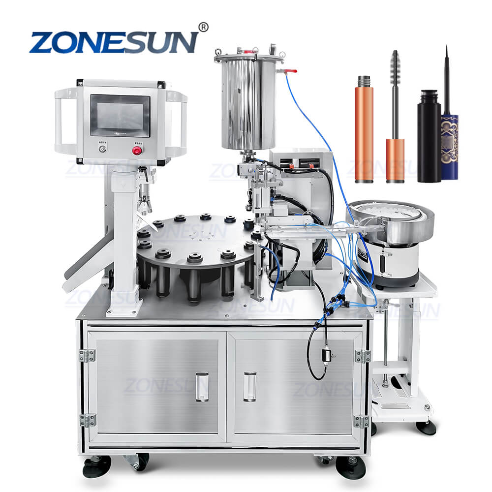 Monoblock Eyeshadow Mascara Cream Tube Filling Capping Machine Piston ...