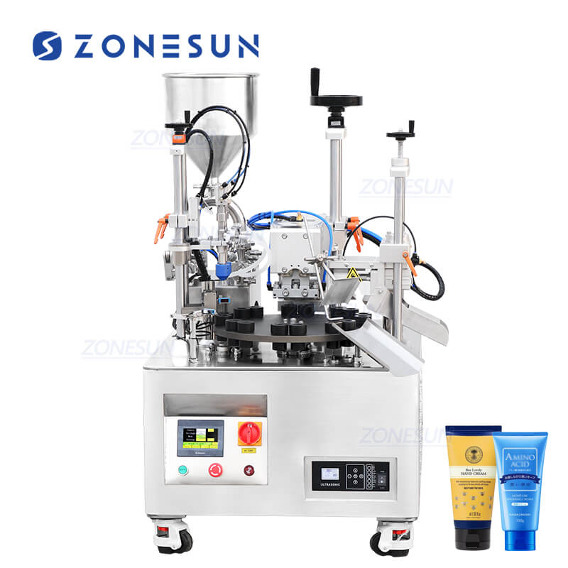 Desktop 2 Heads Lip Gloss Squeezable Soft Tube Filling Sealing Machine ...