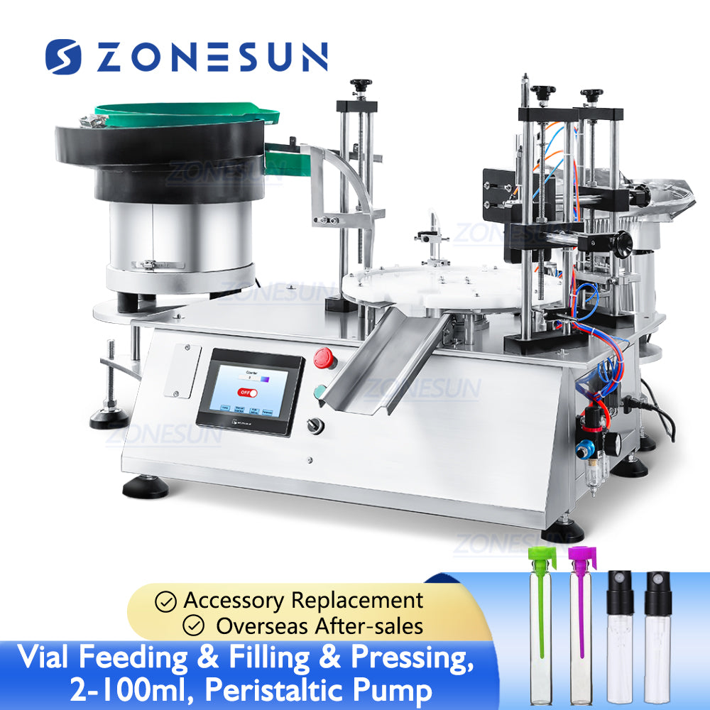 Tabletop Peristaltic Pump Perfume Glass Vial Filling Capping Machine