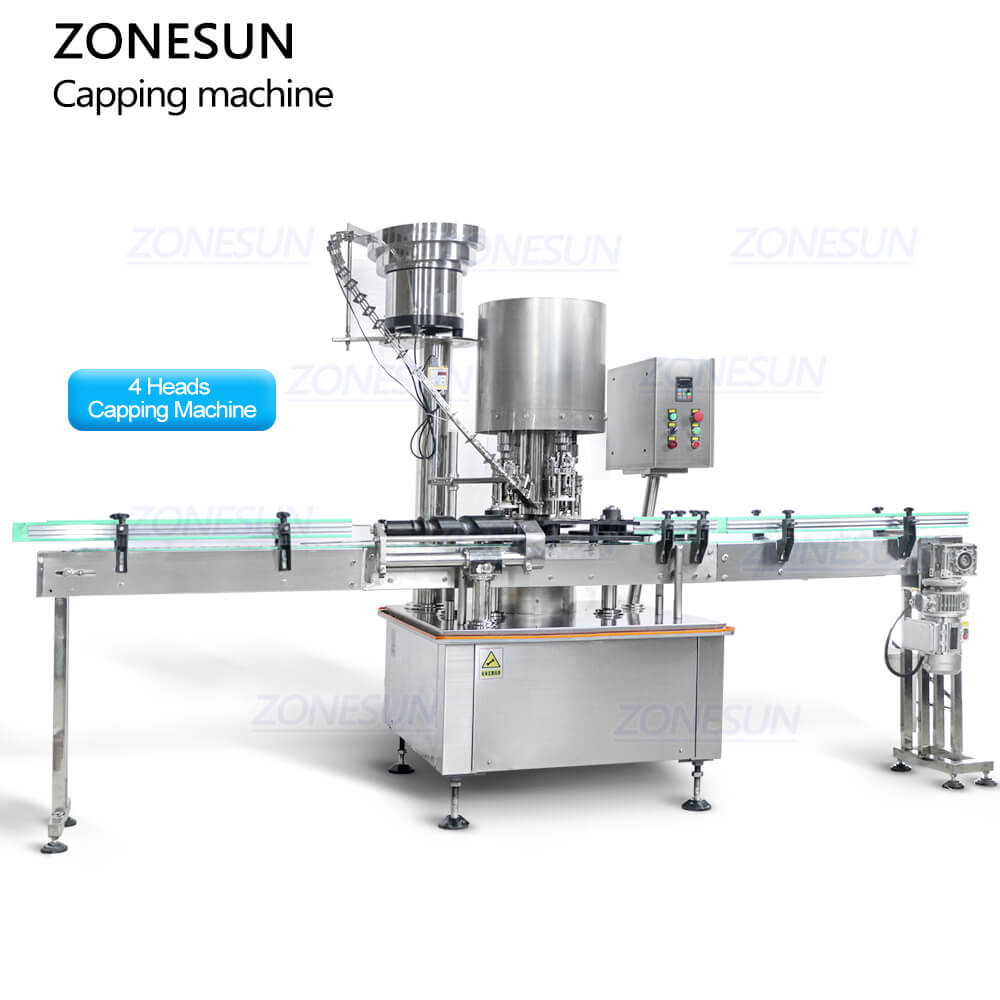 ZONESUN ZS-XG440C Automatic Pilfer Proof Capping Machine For Wine Plas ...