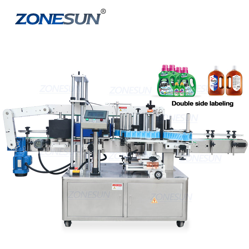 ZONESUN ZS-TB300 Automatic Double Side Sticker Square Flat Plastic Bot ...