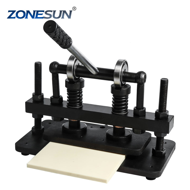 ZONESUN 26x12cm Double Wheel Manual Leather Cutting Machine Photo Pape