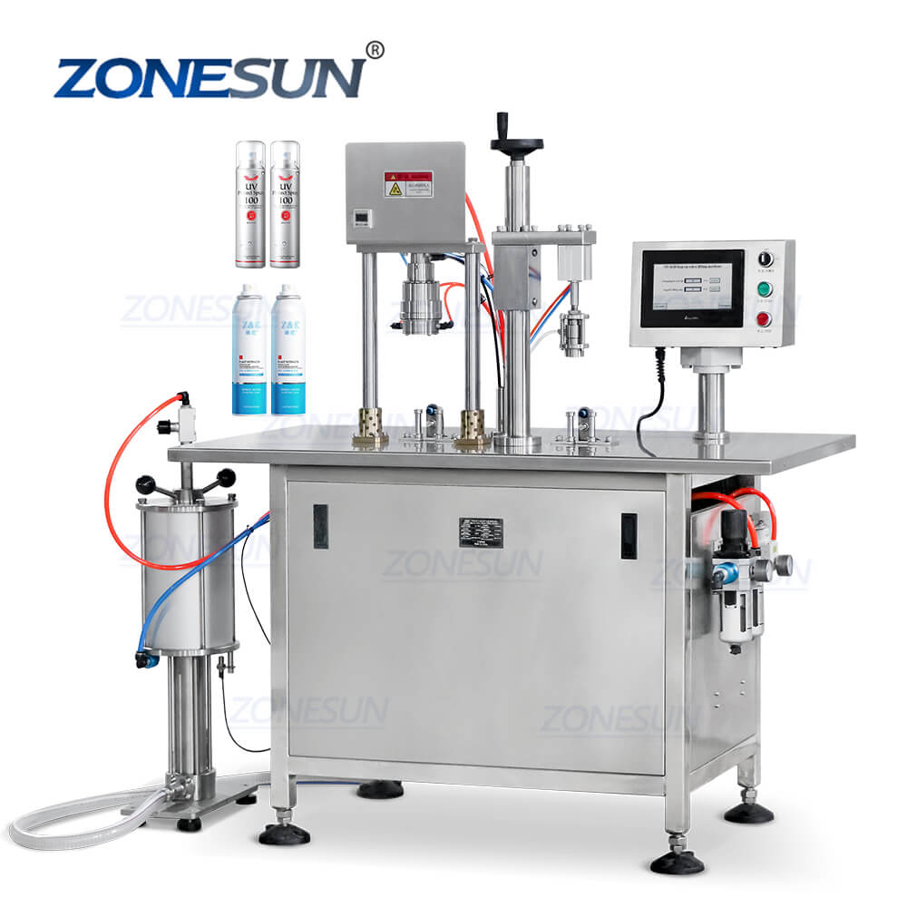 ZONESUN ZS-QW2Y Semi-automatic 3 In 1 BOV Aerosol Aluminium Tin Metal