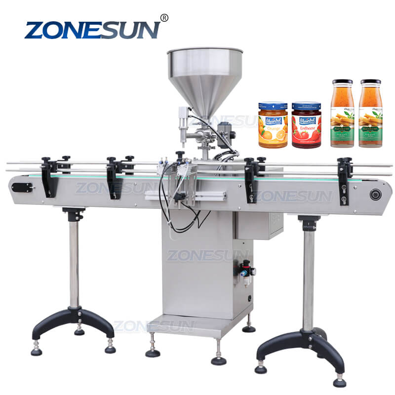 ZONESUN ZS-GY1SM Automatic Servo Motor Hot Sauce KetchupJam Jar Lotion